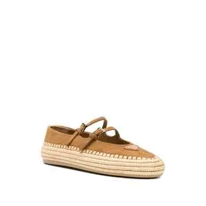 Prada Camel Suede Ballerinas