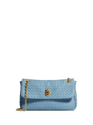 Bottega Veneta Madison Intreccio Shoulder Bag - Blue