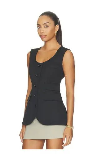 Smythe Portrait Neck Vest In Black