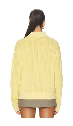 Polo Ralph Lauren Cotton Long Sleeve Polo Knit Collar Polo In Yellow
