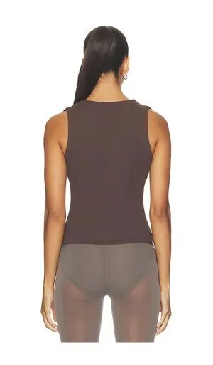 Susana Monaco Low V Wire Tank In Brown - Java