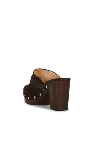 Veronica Beard Larken Clog In Chocolate