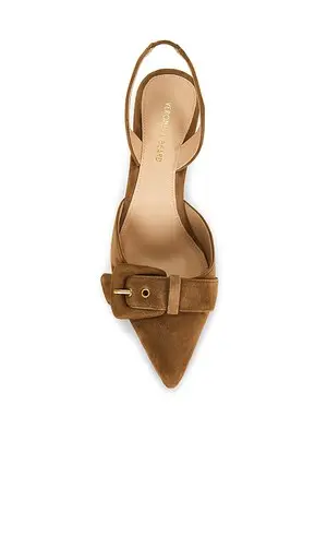 Veronica Beard Lenora Slingback Pump In Brown - Chestnut