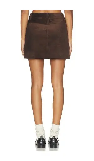 Paige Camden Corduroy Skirt In Brown