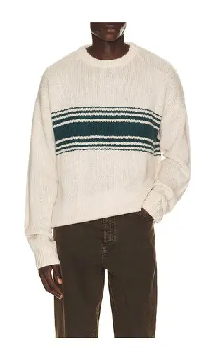 RHYTHM Strata Knit Sweater In White