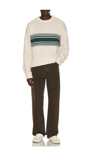 RHYTHM Strata Knit Sweater In White