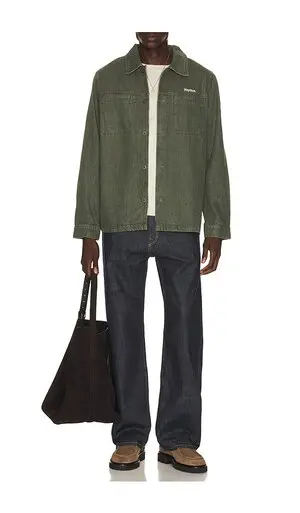 RHYTHM Harlan Long Sleeve Shirt In Green