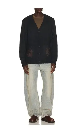 RHYTHM Heritage Bloom Cardigan In Black
