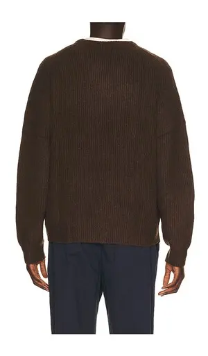 RHYTHM Vintage Waffle Knit Sweater In Brown
