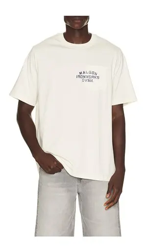 MALBON Vista Ironworks Tee In White