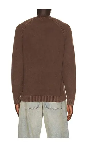 Marine Layer Garment Dye Roll Neck Sweater In Brown