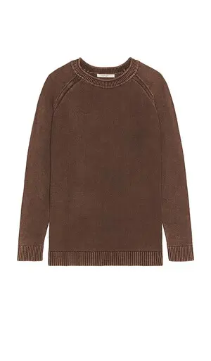 Marine Layer Garment Dye Roll Neck Sweater In Brown