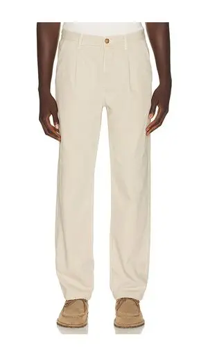 Marine Layer Relaxed Pleated Pant In Cream - Stone