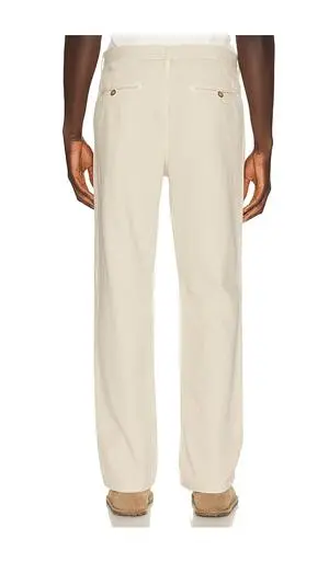 Marine Layer Relaxed Pleated Pant In Cream
