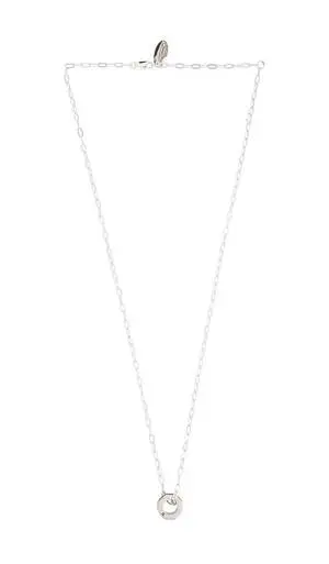 Off-White Hex Nut Chain Pendant Necklace In Metallic - Silver