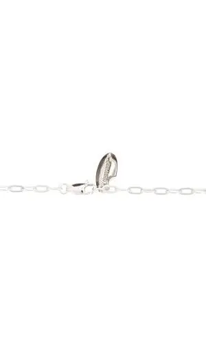 Off-White Hex Nut Chain Pendant Necklace In Metallic