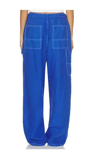 Rag & Bone Atlas Linen Pant In Blue