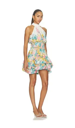 ELLIATT Clementina Halter Neck Fit And Flare Mini Dress - Multi