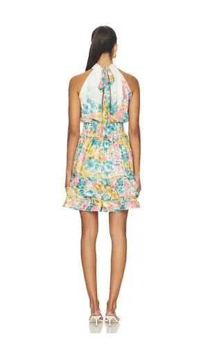 ELLIATT Clementina Halter Neck Fit And Flare Mini Dress - Multi