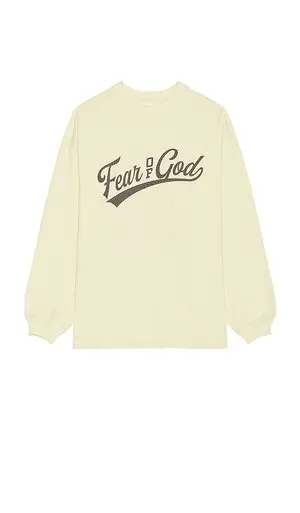 Fear Of God Merch Long Sleeve Tee In White