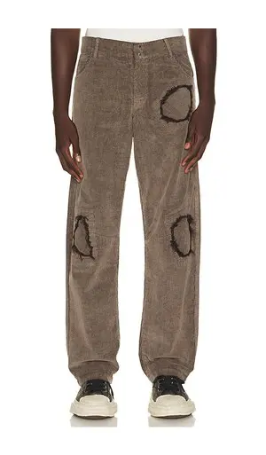 STRIKE OIL Rip And Repair Pleat Knee Cords
