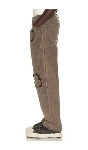 STRIKE OIL Rip And Repair Pleat Knee Cords