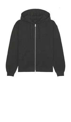 ALLSAINTS Xander Zip Through Hoodie In Grey
