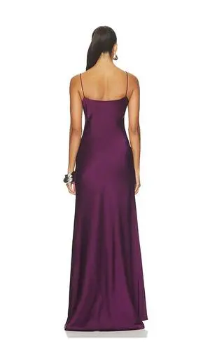 Alejandra Alonso Rojas Bias Slip Gown In Purple