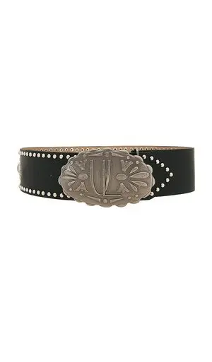 UNDERSTATED LEATHER Oversized Buckle Belt