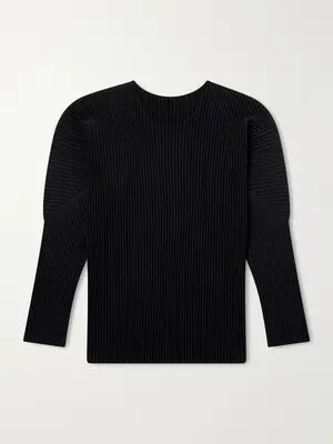 Issey Miyake Pleated T-shirt - Black