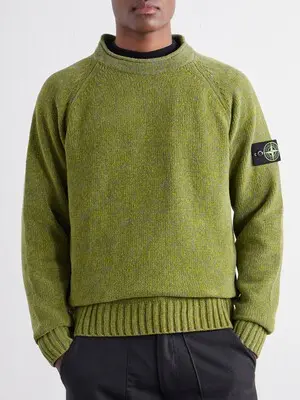 Stone Island Cotton-mouliné Sweater - Green