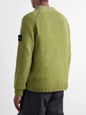 Stone Island Cotton-mouliné Sweater - Green