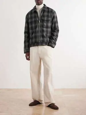 Mr P. Checked Virgin Wool Zip-up Jacket