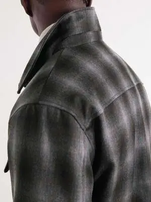 Mr P. Checked Virgin Wool Zip-up Jacket