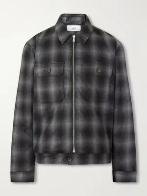 Mr P. Checked Virgin Wool Zip-up Jacket