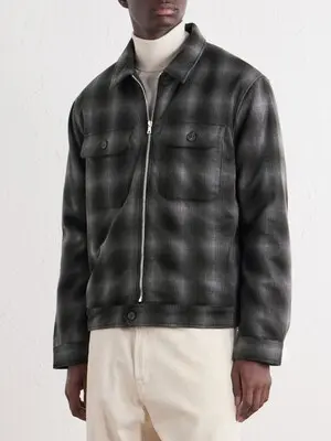 Mr P. Checked Virgin Wool Zip-up Jacket