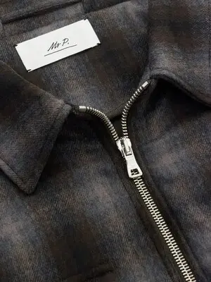 Mr P. Checked Virgin Wool Zip-up Jacket
