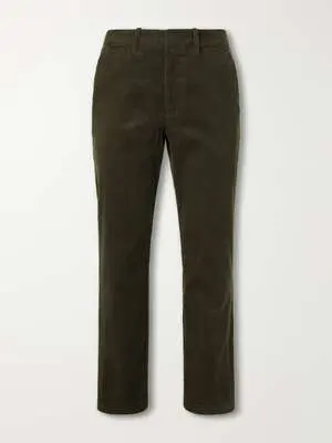 Mr P. Slim-fit Straight-leg Cotton-corduroy Trousers