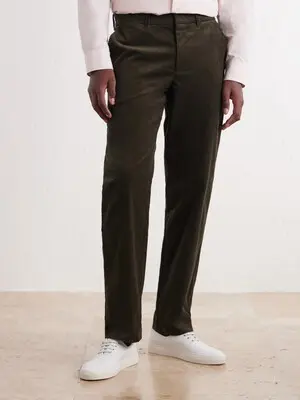 Mr P. Slim-fit Straight-leg Cotton-corduroy Trousers