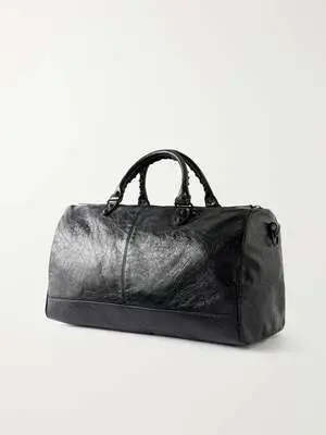 Balenciaga Le City Boston Textured-leather Messenger Bag