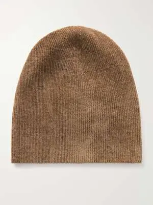 Gabriela Hearst Spire Ribbed Silk Beanie - Camel