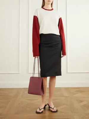 FANE Lisse Suede Tote - Red
