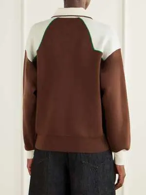 ALEMAIS Lasso Intarsia-knit Merino Wool-blend Polo Sweater