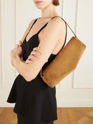 JIL SANDER Kante Suede Shoulder Bag
