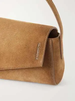 JIL SANDER Kante Suede Shoulder Bag