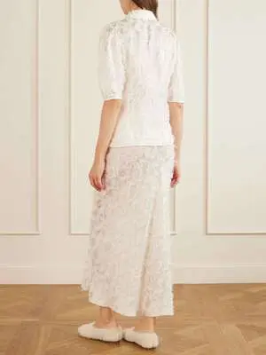 Gabriela Hearst Sansi Fil Coupè Silk And Wool-blend Blouse