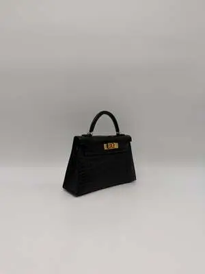 Hermès Mini Kelly Matte Alligator Gold Hardware