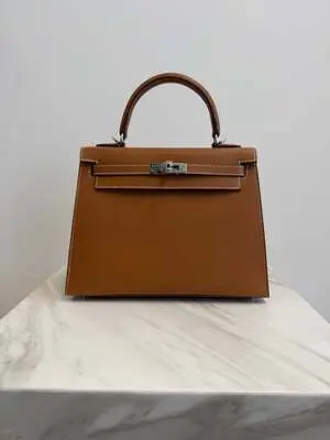 Hermès Kelly Gold Epsom Palladium Hardware