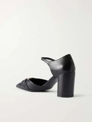 FERRAGAMO Migea 70 Buckle-detailed Leather Pumps