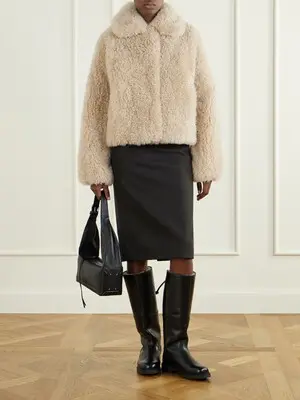 YVES SALOMON Shearling Jacket - Neutrals